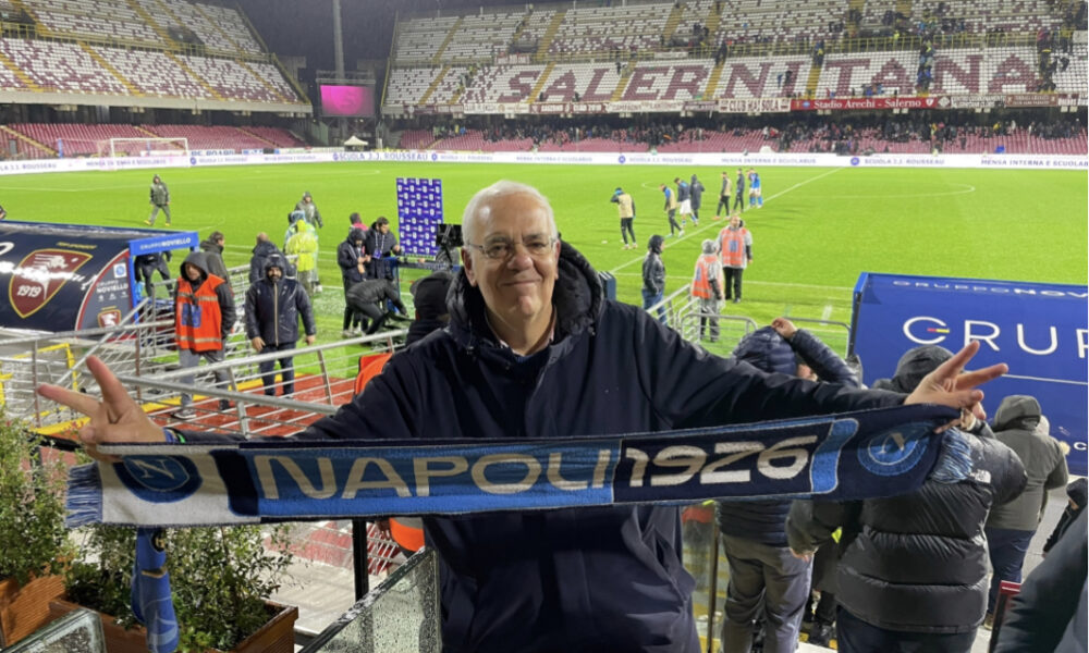 Il caffè del professore - Un numero 50 tutto azzurro - 100x100 Napoli