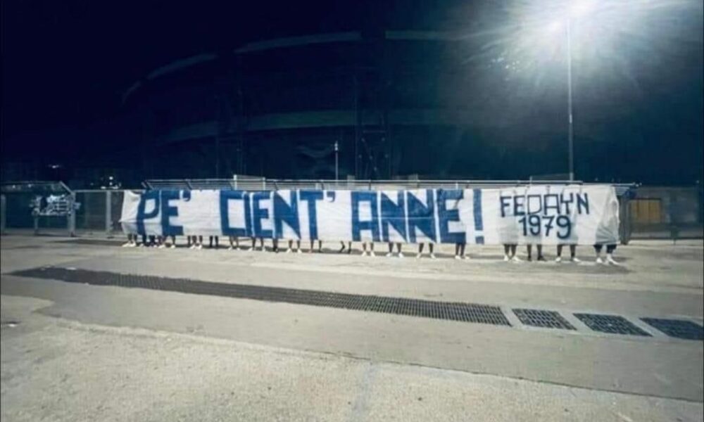 FOTO - "Pe' cient'anne!" Gli ultras della Curva B omaggiano il Napoli ...